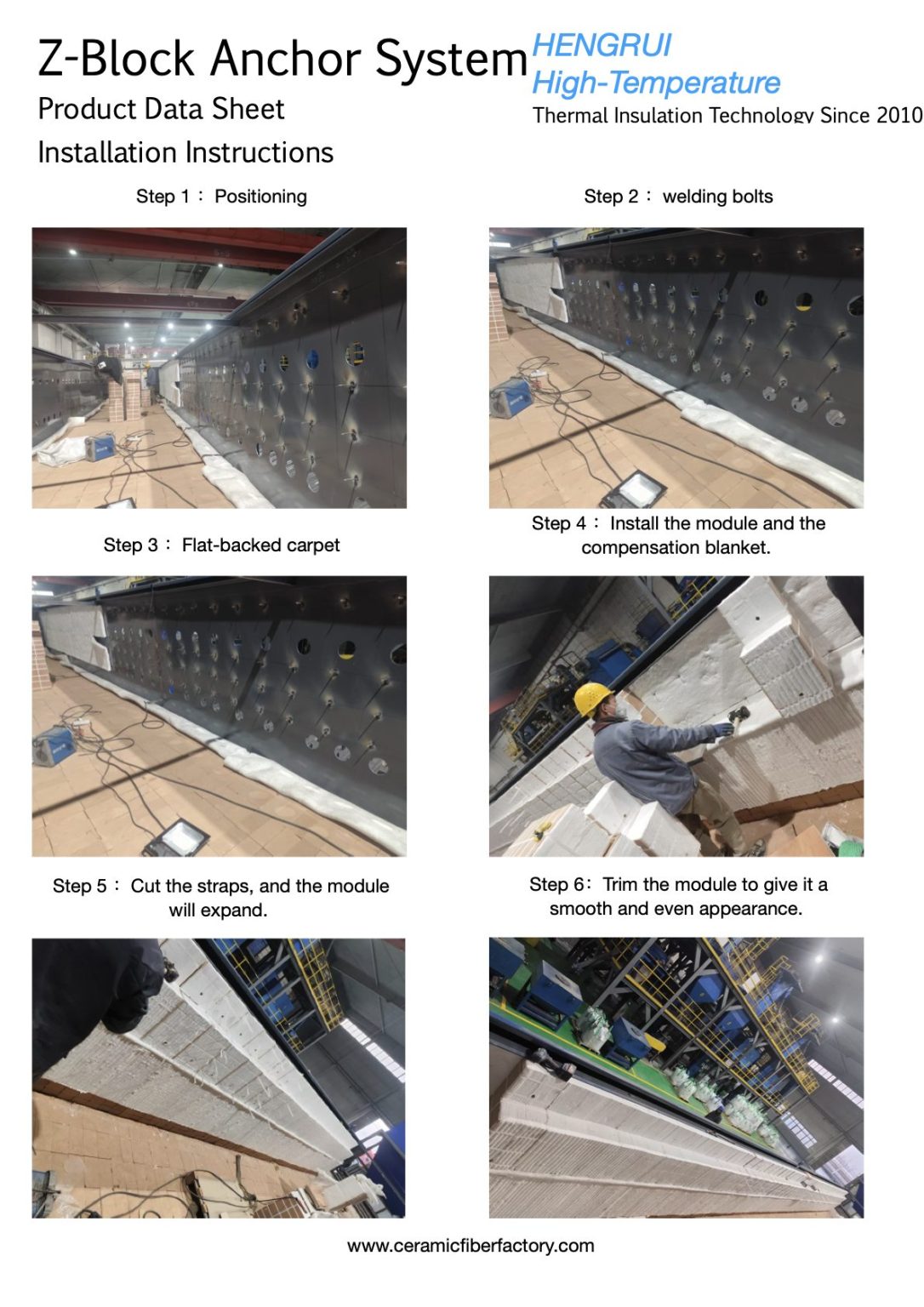 Z-block Ceramic Fiber Module Installation